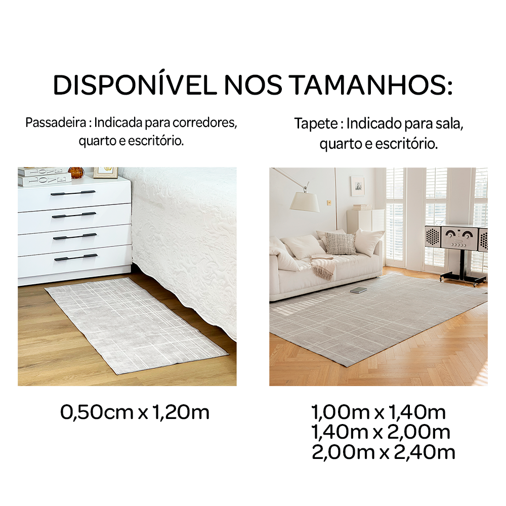 Tapete Vinci Jolitex - Roma | Toque Suave, Antiderrapante e Dobrável